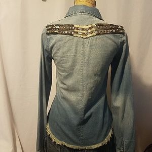 Miss Me | Tops | Miss Me Denim Button Down Shirts | Poshmark